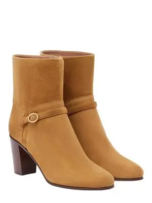 Valentino Garavani Pattie 75 Suede Ankle Boots - Brown