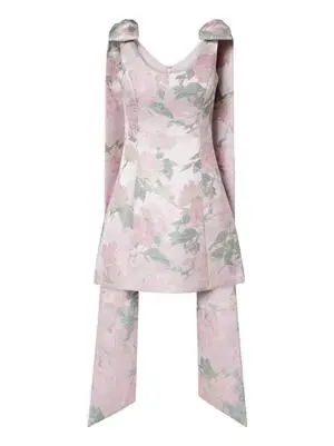 MARKARIAN Gita Floral Brocade Minidress - Pink