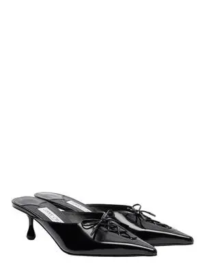 JIMMY CHOO Scarlett 50 Leather Mules - Black