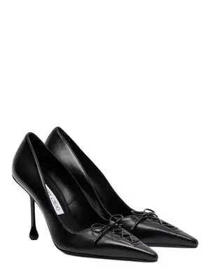 JIMMY CHOO Scarlett 95 Leather Pumps - Black
