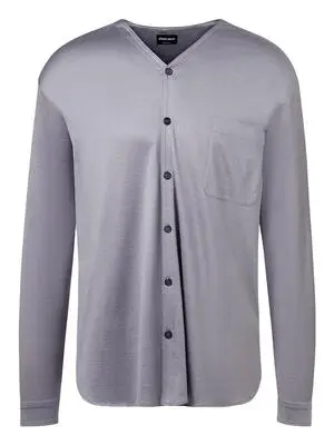 Giorgio Armani Silk And Cotton Shirt - Grey