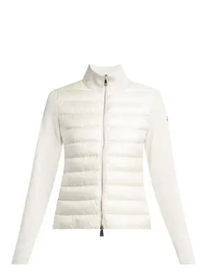 Moncler Quilted Combo Down Short Cardigan Ltbeig