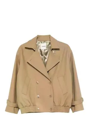 Sandro Short Trench Jacket - Neutrals