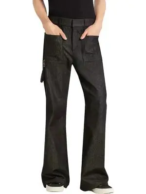 COURREGES Bootcut Jeans With Patch Pockets - Black