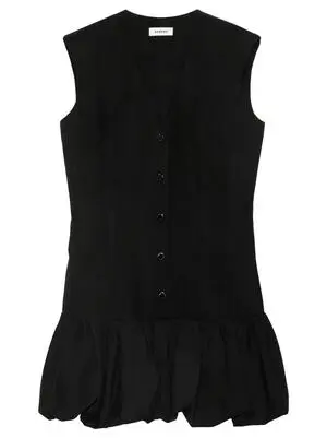 Sandro Puffball Hem Mini Dress - Black