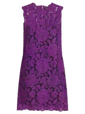 Dolce & Gabbana Dna Lace Mini Dress - Purple