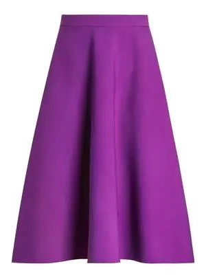 Dolce & Gabbana Dna Wool Midi Skirt - Purple