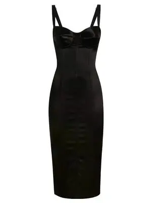 Dolce & Gabbana Sleeveless Midi Dress - Black