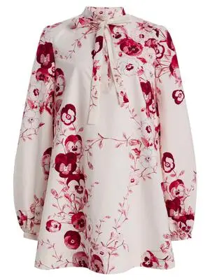 Giambattista Valli Tie-neck Floral Mini Dress - Multi