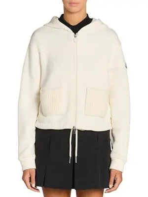 Moncler Zip Up Hoodie - Natural