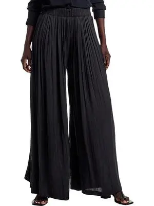L'Agence Haylo Wide Leg Pants - Black