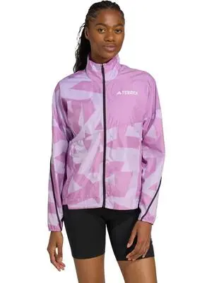 Adidas Terrex Multi Printed Wind Jacket - Preloved Purple / Powder Plum