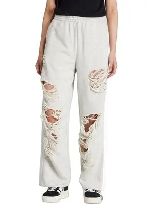 Adidas Originals Distressed Sweatpants - Light Grey Heather