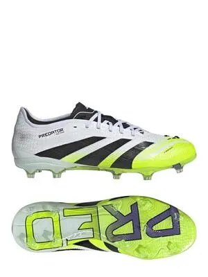 Adidas Predator Pro Firm Ground Cleats - Cloud White / Core Black / Lucid Lemon