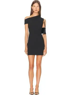 ST. AGNI Soft Sculptural Mini Dress - Black
