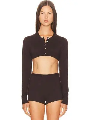 Sandy Liang Chip Cardigan - Brown