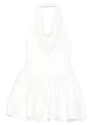 SELF-PORTRAIT Halterneck Mini Dress - White