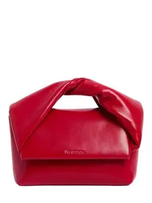 JW Anderson Twisted-handle Leather Tote Bag - Red