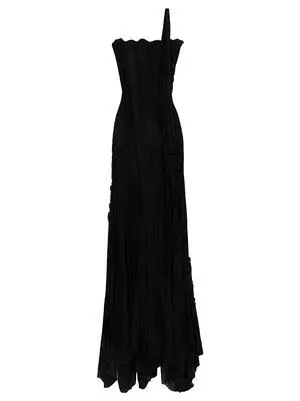 Blumarine Draped Evening Gown - Black