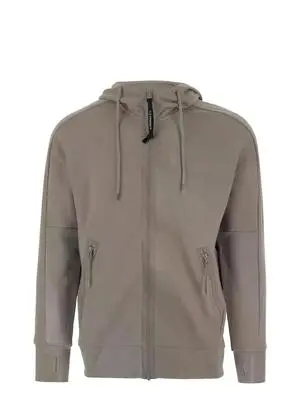 C.P. COMPANY Goggle Zip-up Hoodie - Brown