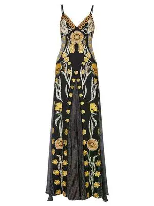 TEMPERLEY LONDON Remi Floral-embroidered Maxi Dress - Black