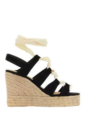 CASTAÑER 110mm Lace-Up Wedge Espadrilles