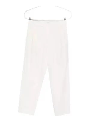 Brunello Cucinelli Pleated Cropped Trousers - White