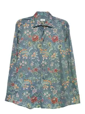 Etro Floral-print Shirt - Blue