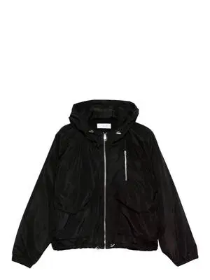 IRO PARIS Hooded Bomber Jacket With Pockets - Black