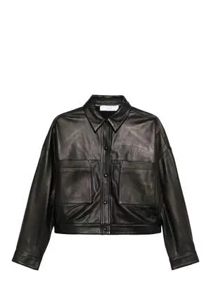 IRO PARIS Button-fastening Leather Jacket - Black