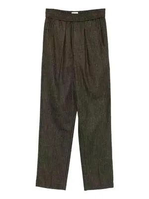 Isabel Marant Pinstripe Elastic-waist Trousers - Brown