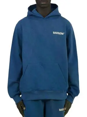 BARROW Logo-detail Hoodie - Blue