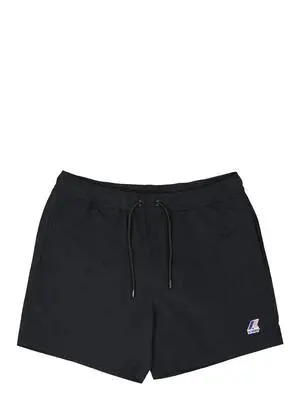 K-WAY Embroidered-logo Swim Shorts - Black