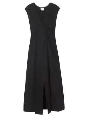 ALYSI V-neck Maxi Dress - Black