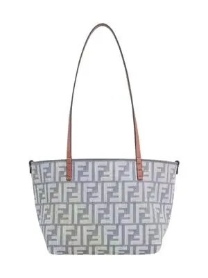 Fendi Small Roll Ff-logo Tote Bag - Blue