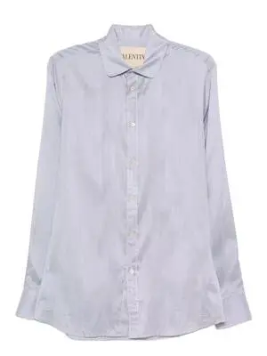 Valentino Garavani Striped Silk Shirt - Blue