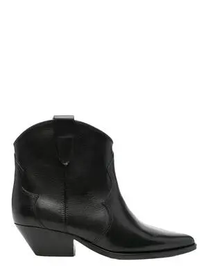 ISABEL MARANT 50mm Dewina Pointed-Toe Leather Cowboy Boots