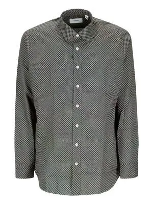 LARDINI Geometric-print Cotton Shirt