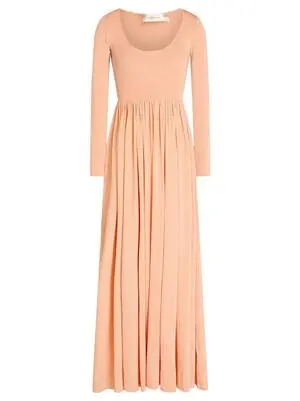 Zimmermann Metallic Stretch-knit Maxi Dress - Pastel Orange