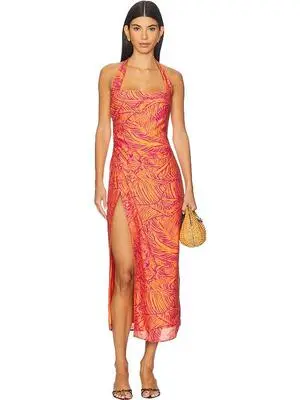 SEVEN WONDERS Alana Midi Dress - Aira Orange