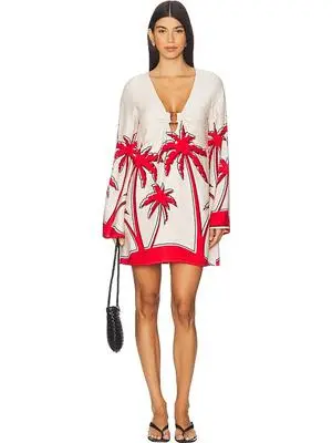 SEVEN WONDERS Florence Mini Dress - Red Palm