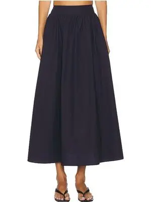 Susana Monaco Poplin Midi Skirt - Midnight