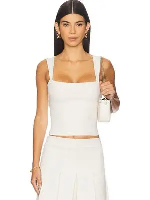 Susana Monaco Wide Angle Strap Tank Top - Blanched Almond