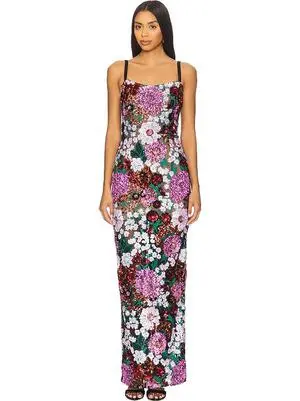 Bronx And Banco Dahlia Gown - Pink Multi