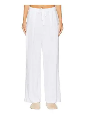 Eberjey Linen Blend Relaxed Pant - Off White
