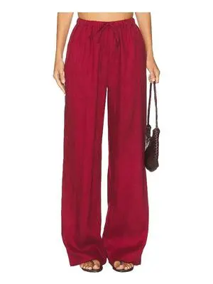 AEXAE Drawstring Pant - Burgundy