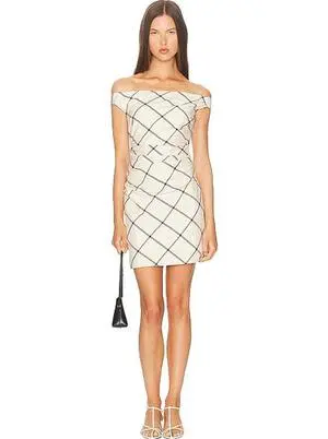 Simkhai Wells Off Shoulder Mini Dress - Eggshell Multi