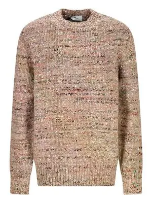 LARDINI Speckled Crew-neck Sweater - Neutrals