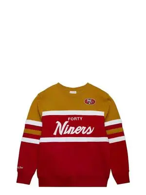 Mitchell & Ness 49ers Head Coach Crewneck Sweatshirt - Red