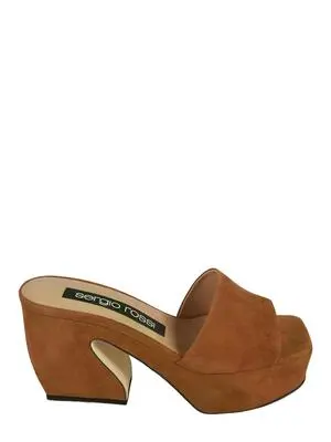 SERGIO ROSSI 90mm Suede Sandals - Brown
